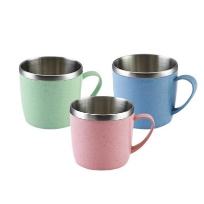 China 304 Stainless Steel Coffee Mug with Handle 220ml Capacity for Kids Snacks Drinks for sale