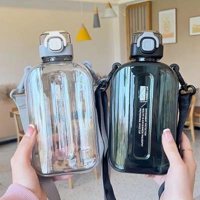 China 750ml Square Plastic Water Bottle BPA Free Portable Reusable Hydration Bottle for sale