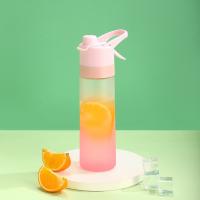 China Custom Logo 650ml Plastic Spray Water Bottle for Outdoor Sports Hiking for sale