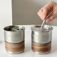 China Custom 290ml Stainless Steel Travel Coffee Mug with Straw and Lid for Outdoor Camping for sale