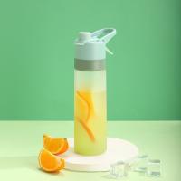 China Custom Logo 650ml Plastic Spray Water Bottle for Outdoor Sports Hiking for sale