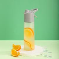 China Custom Logo 650ml Plastic Spray Water Bottle for Outdoor Sports Hiking for sale