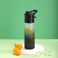 China Custom Logo 650ml Plastic Spray Water Bottle for Outdoor Sports Hiking for sale