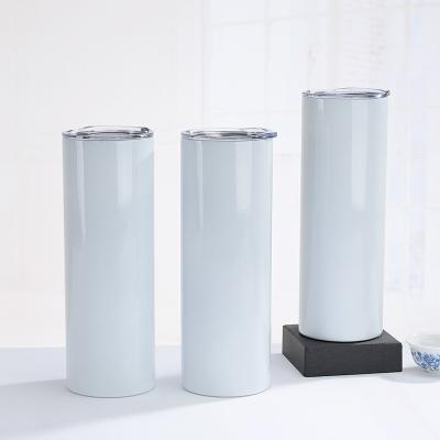 China Double Wall Stainless Steel Vacuum Insulated 20oz 30oz Sublimation Tumbler with Straw for sale