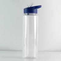 China BPA Free Plastic Water Bottle 500ml 750ml with Flip Straw Portable Outdoor for sale
