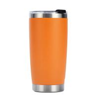 China Custom Colorful 20oz Double Wall Stainless Steel Vacuum Insulated Coffee Mug with Lid for sale