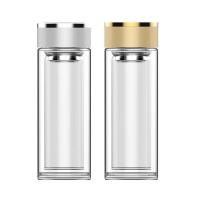 China Bulk Sublimation Clear Glass Wine Tumblers 300ml High Borosilicate with Flat Bottom and Lid for sale