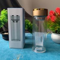 China Bulk Sublimation Clear Glass Wine Tumblers 300ml High Borosilicate with Flat Bottom and Lid for sale