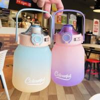 China 1100ml 1300ml Leakproof Frosted Plastic Water Bottle for Outdoor Sports Camping Hiking for sale