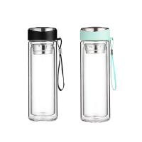 China Clear Glass Sublimation Skinny Tumbler with Lid 320ml No Leak Coffee Cup for sale
