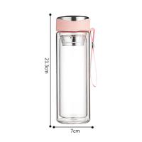 China Clear Glass Sublimation Skinny Tumbler with Lid 320ml No Leak Coffee Cup for sale