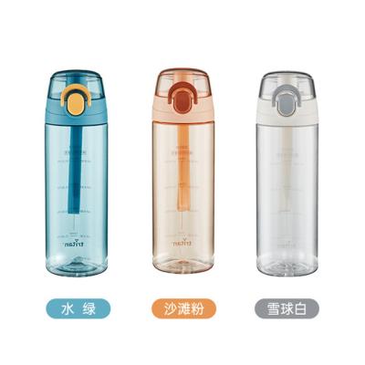 China 600ml Tritan Plastic Water Bottle Sports Bulk Customizable Beach Powder High Temperature Resistant for sale