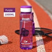 China 1000ml Eco-friendly PET Portable Direct Drinking Water Bottle for Fitness Sport for sale