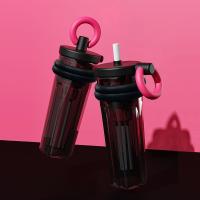 China 700ml Leakproof Plastic Travel Cup with Straw Large Capacity Reusable Water Bottle for sale