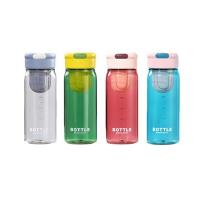 China Contemporary Design 650ml PP Plastic Water Bottle with Custom LOGO and Tea Separator for sale