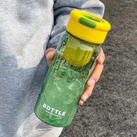 China Contemporary Design 650ml PP Plastic Water Bottle with Custom LOGO and Tea Separator for sale