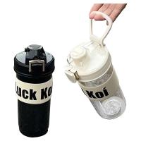 China TOUR 600ml Plastic Water Bottle Bounce Mouth Portable Transparent with Rope Straw for sale
