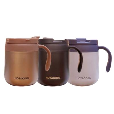 China 304 Stainless Steel Vacuum Insulated Coffee Mug 350ml 500ml with Handle Lid Custom Logo for sale