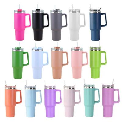 China 304 Stainless Steel Vacuum Insulated Tumbler 40oz with Handle and Straw for sale