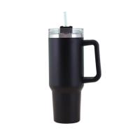 China 304 Stainless Steel 40oz Tumbler with Handle Vacuum Insulated Travel Coffee Mug Straw for sale
