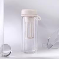 China Custom 450ml/600ml Plastic Water Bottle with Tea Separator Student's Go-to Bottle for sale