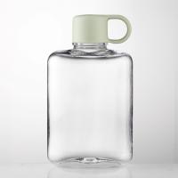 China 360ml/500ml Rectangular Shape Transparent Tritan Plastic Water Bottle for Camping Custom Design for sale