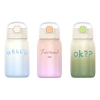 China BPA Free Kids Insulated Stainless Steel Water Bottle 350ml 450ml with Straw Lid Cute Design for sale