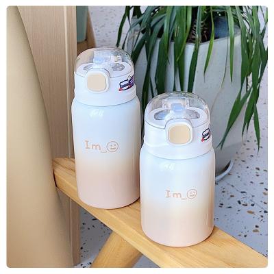 China Student Portable 350ml 450ml Stainless Steel Tumbler with Straw Thermal Insulation for sale