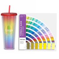 China 24oz Diamond Studded Plastic Tumbler with Leakproof Lid Reusable Drinking Cup Custom Colors for sale