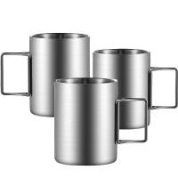 China Portable Stainless Steel Water Cup 300ml Wide Mouth Minimalist Design Reusable Drinking Cup for sale