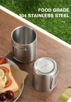 China Portable Stainless Steel Water Cup 300ml Wide Mouth Minimalist Design Reusable Drinking Cup for sale