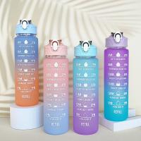 China BPA Free 900ml Tritan Outdoor Sports Water Bottle Gradient Color Custom for sale