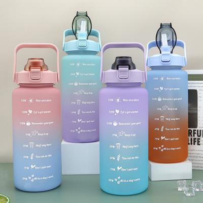 China Tritan Plastic Water Bottle 2000ml Outdoor Sport with Capacity Line Anti-corrosion Coating for sale