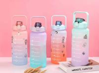 China Tritan Plastic Water Bottle 2000ml Outdoor Sport with Capacity Line Anti-corrosion Coating for sale