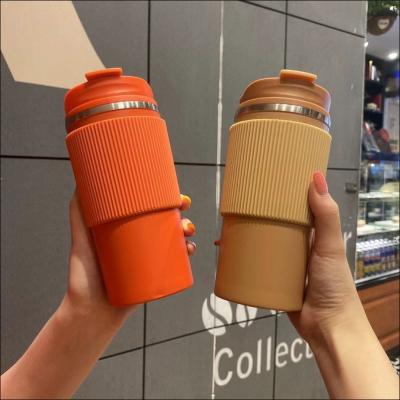 China Stainless Steel 450ml Thermos Bottle Portable Leakproof Sports Coffee Tumbler for sale