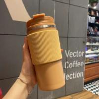 China Stainless Steel 450ml Thermos Bottle Portable Leakproof Sports Coffee Tumbler for sale