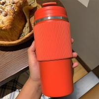China Custom Logo 450ml Vacuum Stainless Steel Coffee Tumbler Leak Proof Portable for sale
