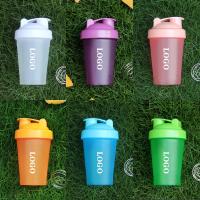 China Custom 400ml BPA Free Plastic Protein Shaker Bottle Leak Proof Sports Water Bottle for sale
