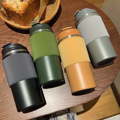 China 450ml Stainless Steel Coffee Cup Vacuum Thermos Insulated Tumbler Custom Logo Outdoor for sale