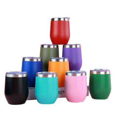 China 12OZ Double Wall Stainless Steel Travel Coffee Mug Tumbler Cup Thermos for Camping for sale