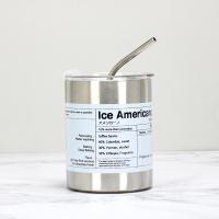 China Custom Logo 320ml 600ml Double Wall Stainless Steel Insulated Coffee Cup with Lid Straw for sale