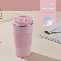China Non-slip Silicone Sleeve 304 Stainless Steel Water Cup 380ml 510ml for Car Cup for sale