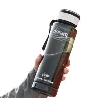 China Custom Logo 1000ml BPA Free PET Plastic Water Bottle with Time Marker for Gym Sport for sale