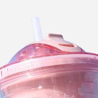 China Thermal Insulation Plastic Water Bottle 480ML Custom Logo Cherry Blossom Tumbler Cup for sale