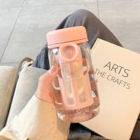China 600ml Leakproof Plastic Sports Water Bottle with Infuser and Time Marker BPA Free for sale