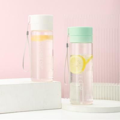 China BPA Free Sports Motivational Water Bottle 600ml 800ml with Lid and Time Marker PC Plastic for sale