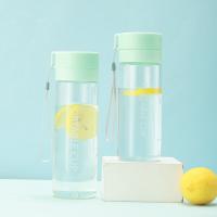 China PC Plastic Water Bottle 600ml 800ml BPA Free Leakproof Sports Motivational with Rope for sale