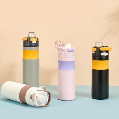 China 580ml Spring Cup Portable Insulated Vacuum Thermos Bottle 316 Stainless Steel for sale
