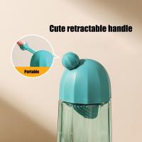 China 480ml High Temperature Resistant Plastic Drinking Water Bottle with Telescopic Handle for sale