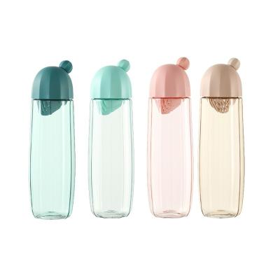 China Telescopic Handle Plastic Water Bottle With Tea Filter for Children's Hydration Needs for sale